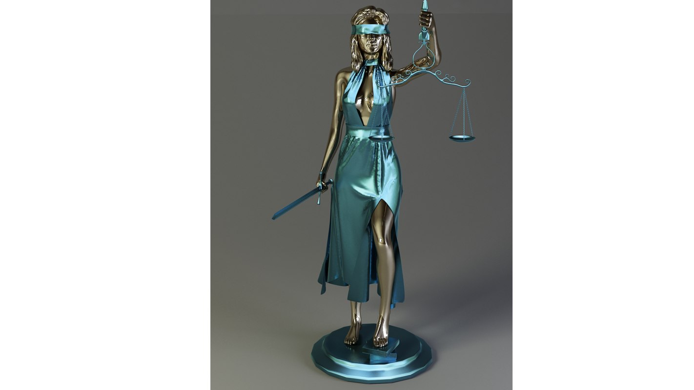 Statue themis gold 3D model - TurboSquid 1311563