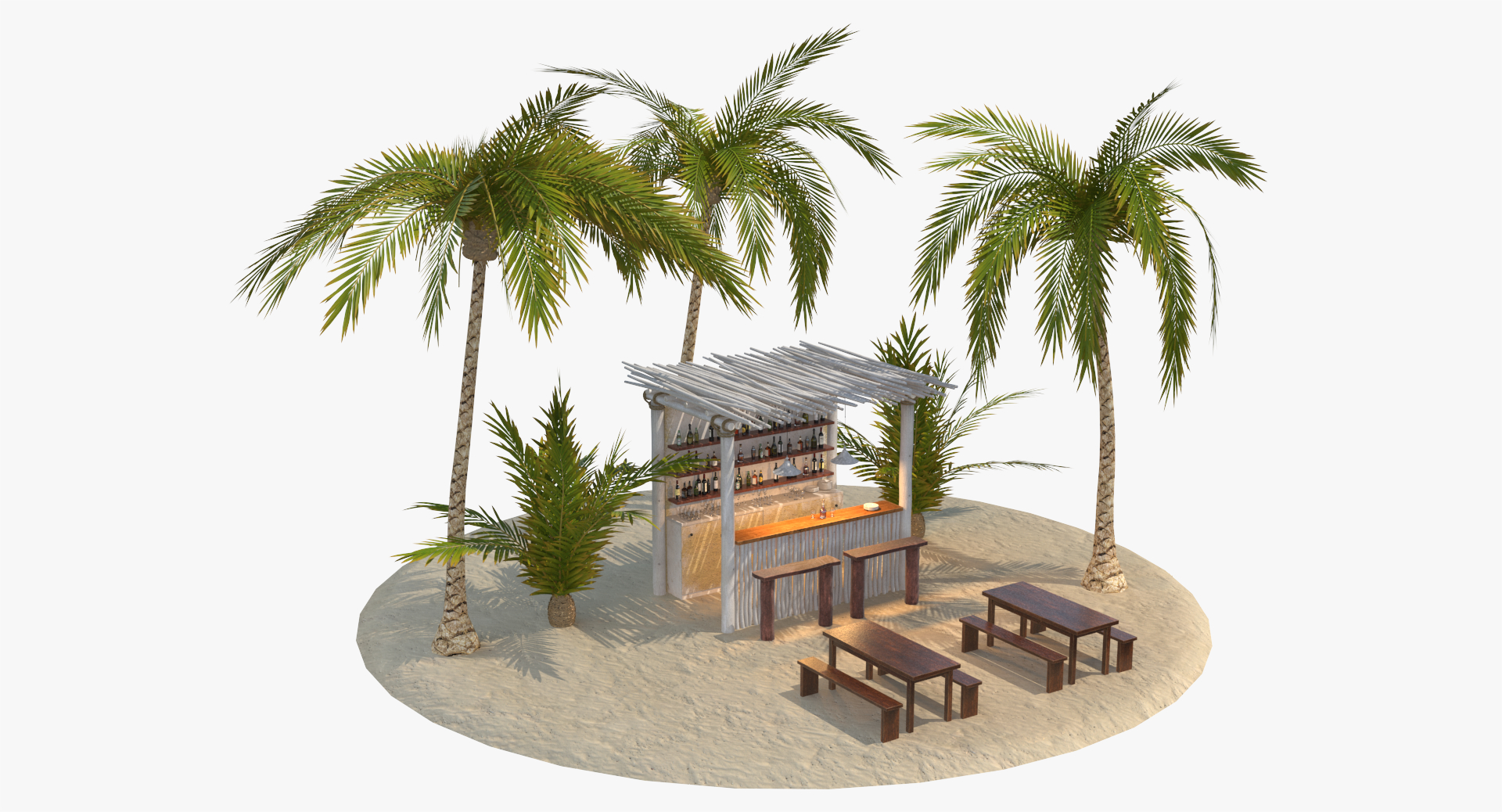 Scene beach bar 3D model - TurboSquid 1311699