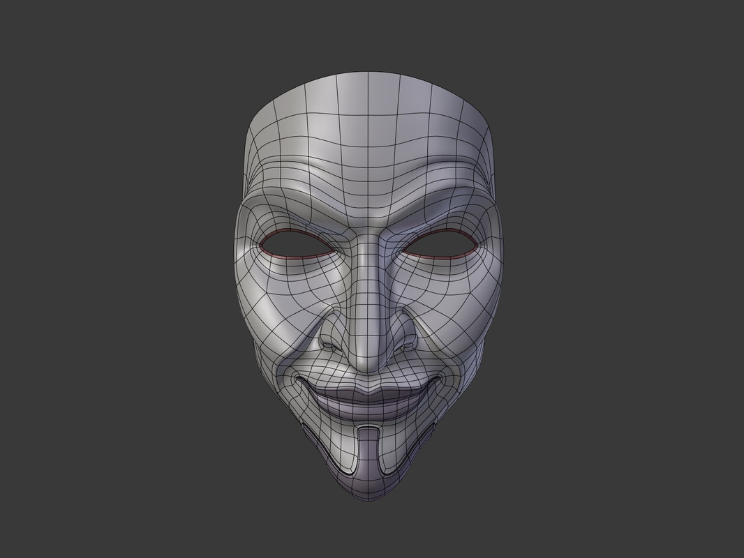 Anonymous mask 3D model - TurboSquid 1312004