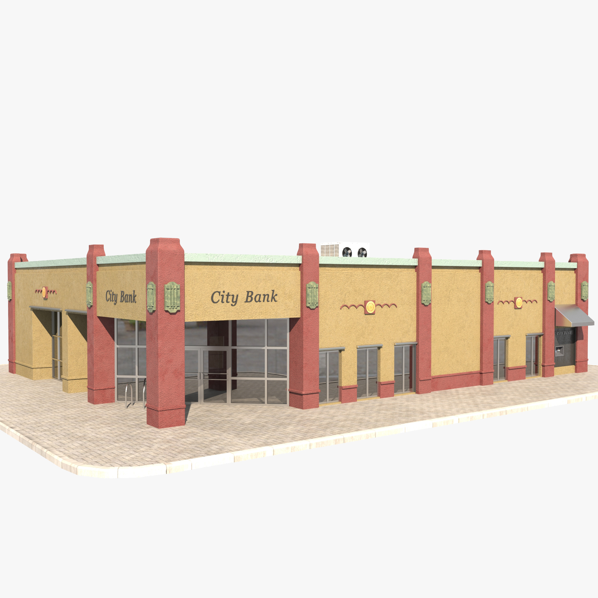 Bank building model - TurboSquid 1312153