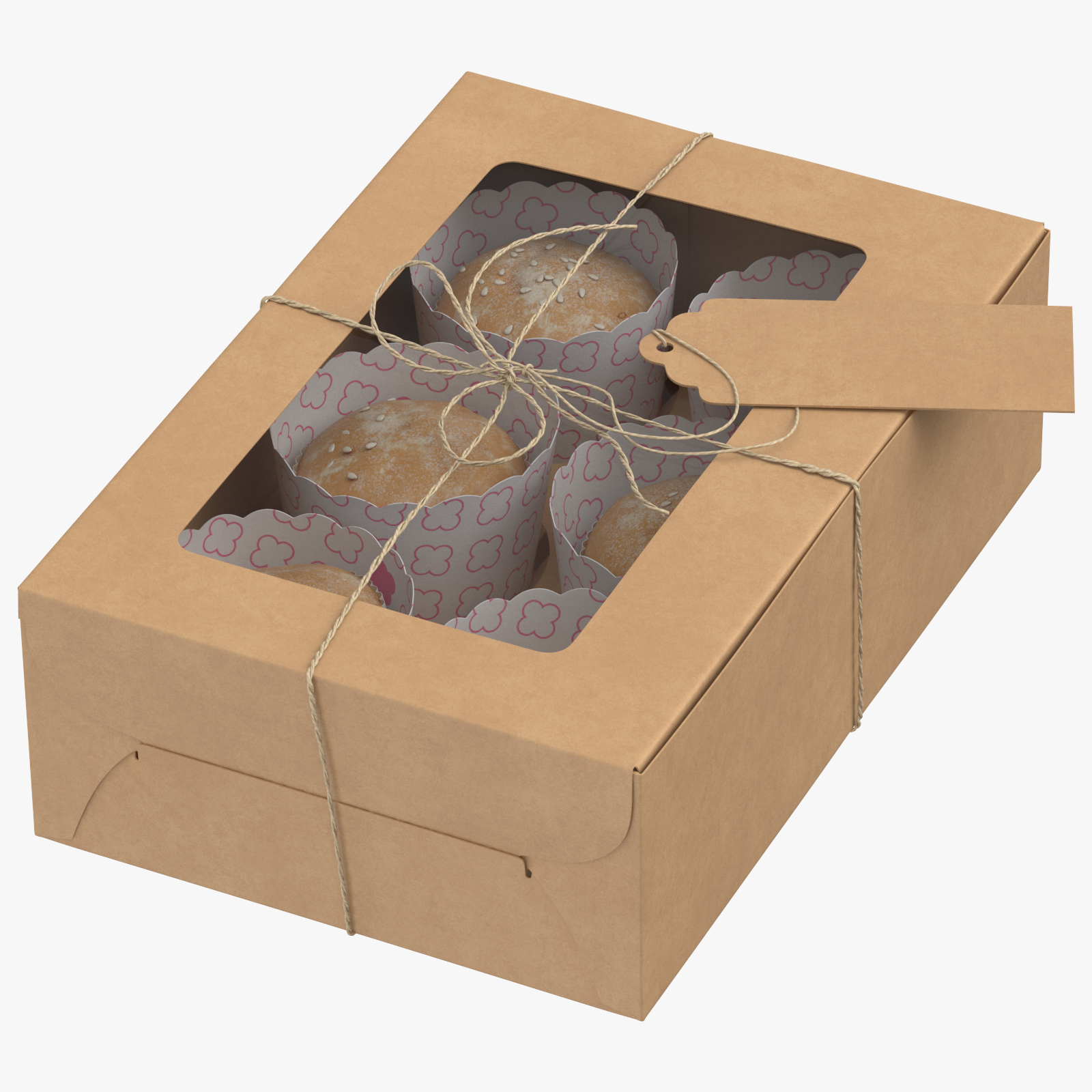 3D muffin packaging - TurboSquid 1312299