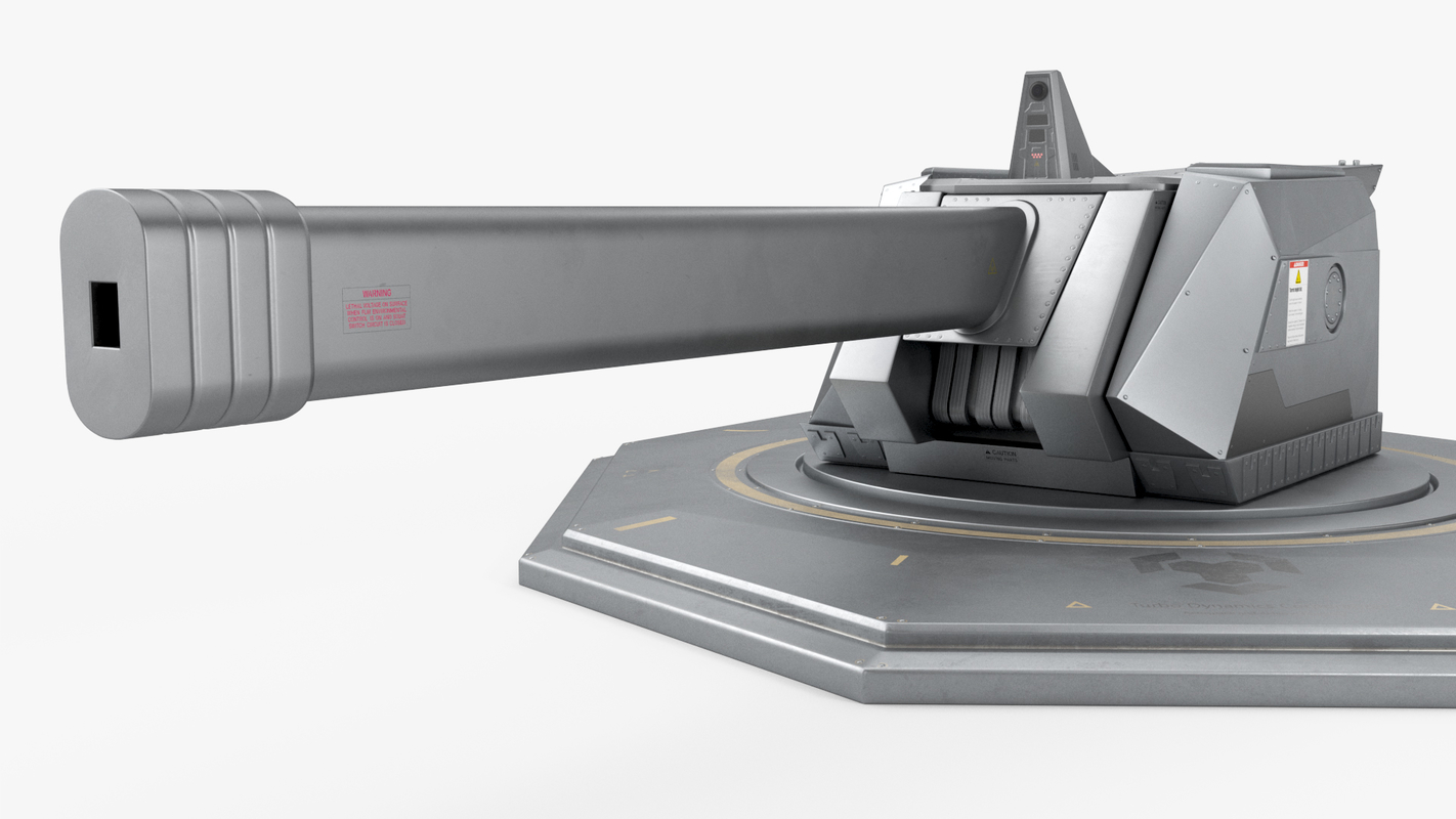 Railgun turret - model - TurboSquid 1312561