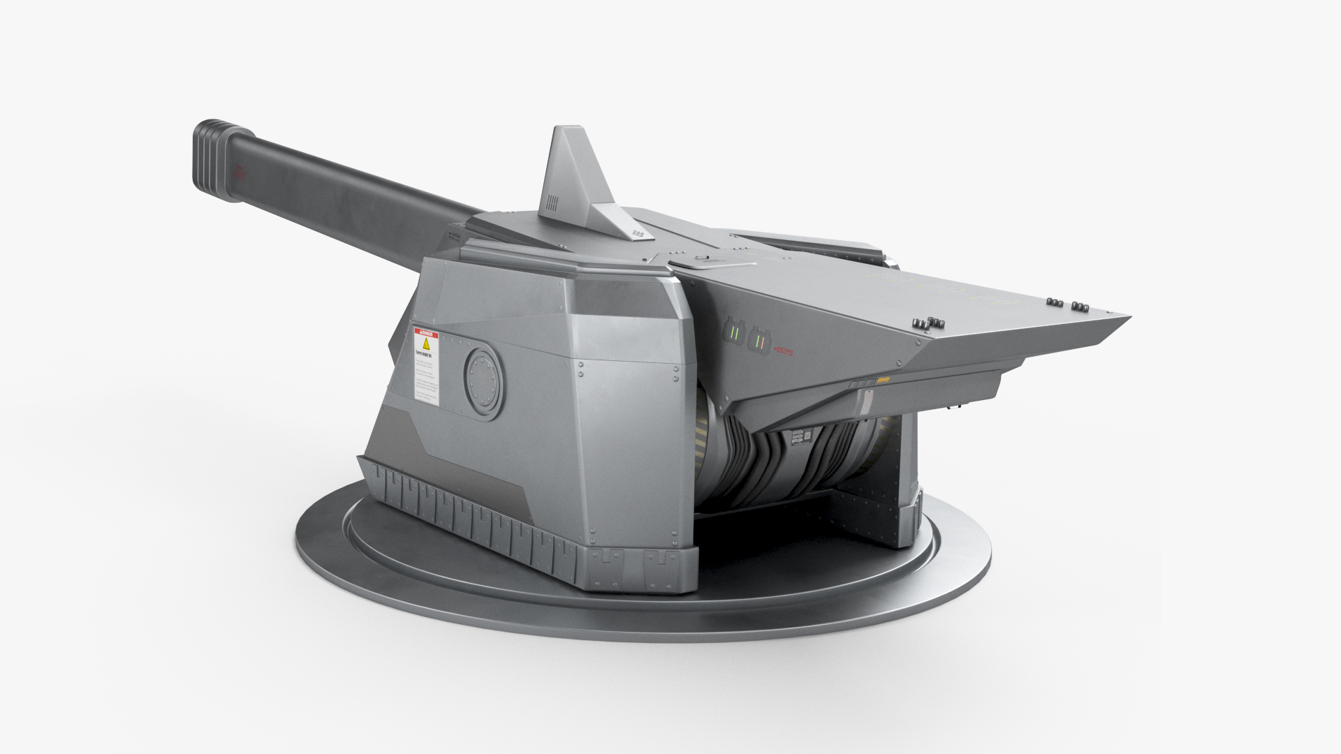 Railgun turret - model - TurboSquid 1312561
