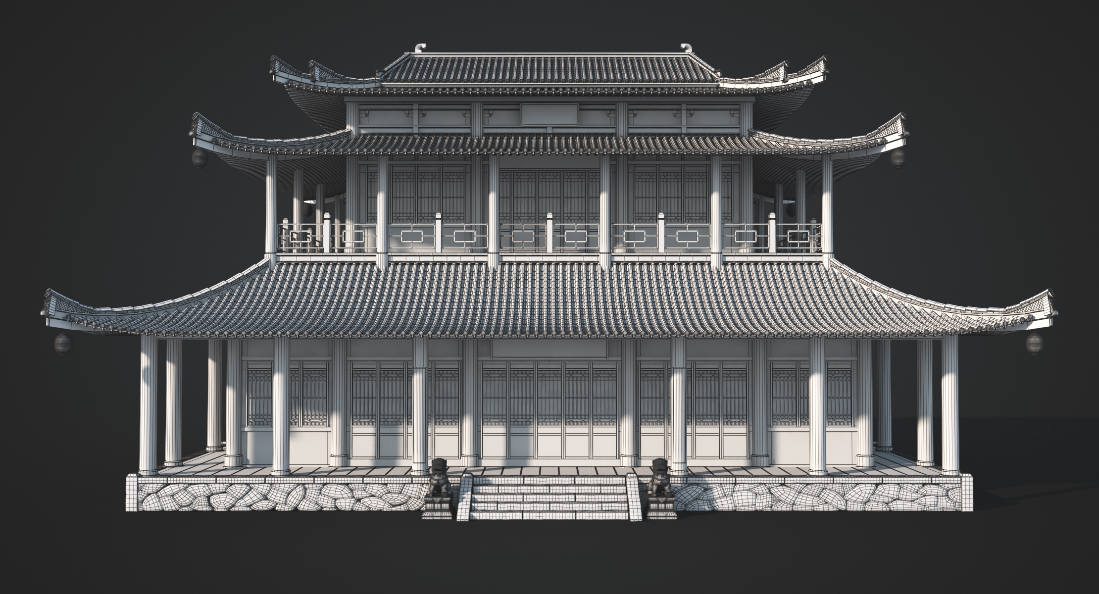 Chinese temple 3D - TurboSquid 1312652