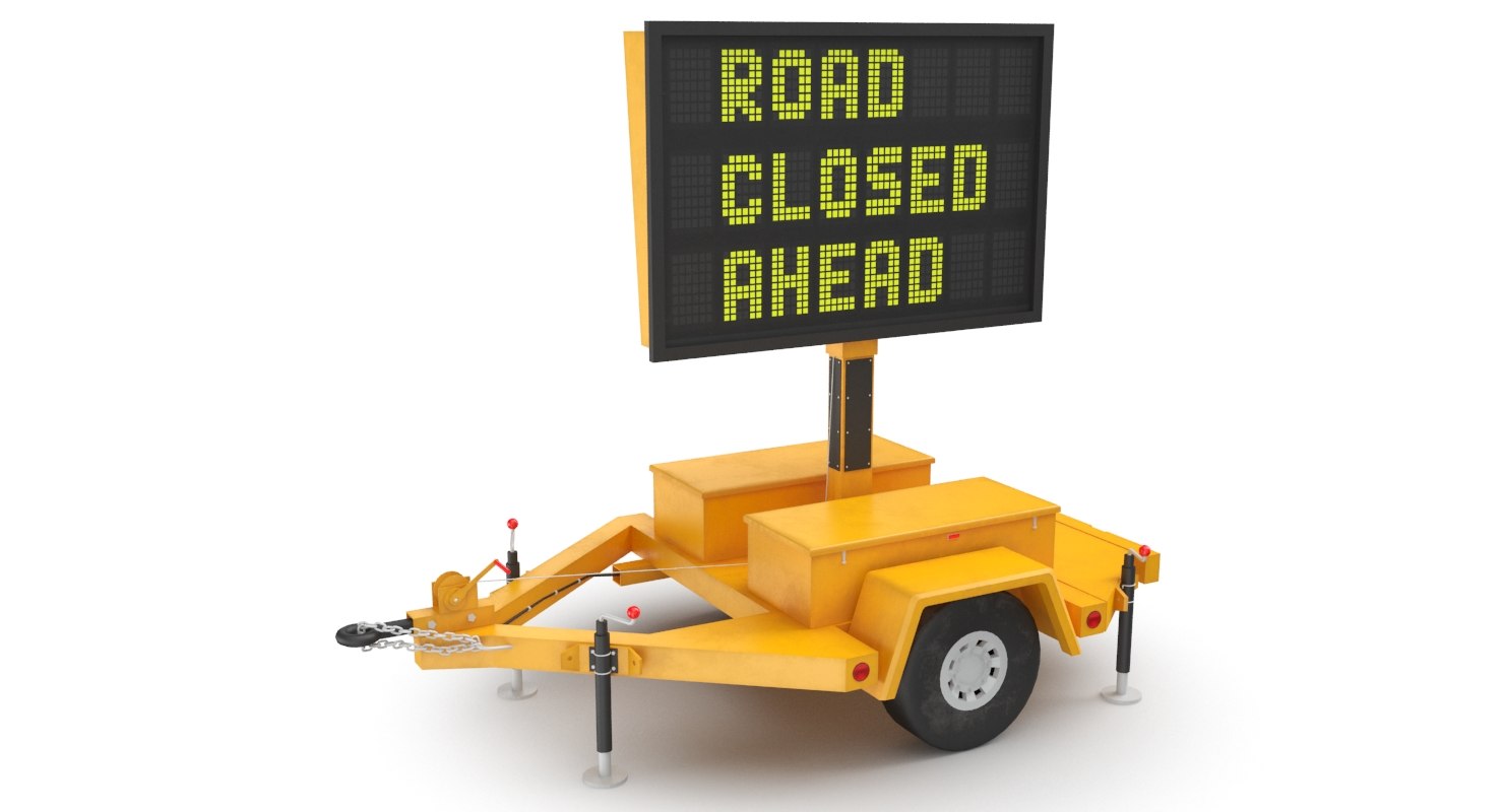 3D electronic road sign model - TurboSquid 1312934