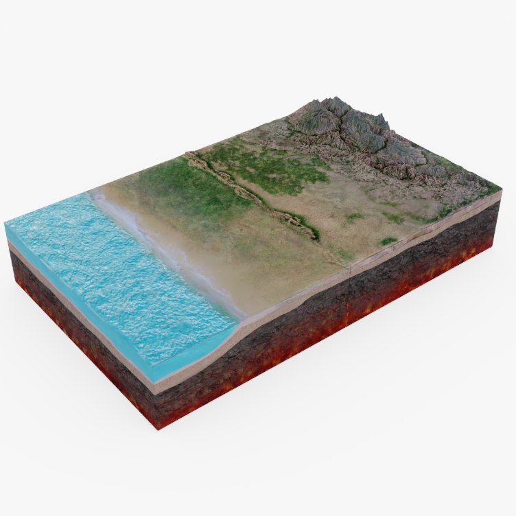 3D tectonic plates - TurboSquid 1312978