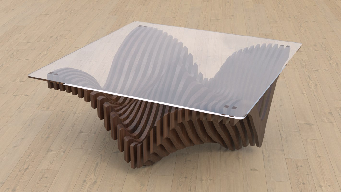 Parametric table 3D model - TurboSquid 1313095