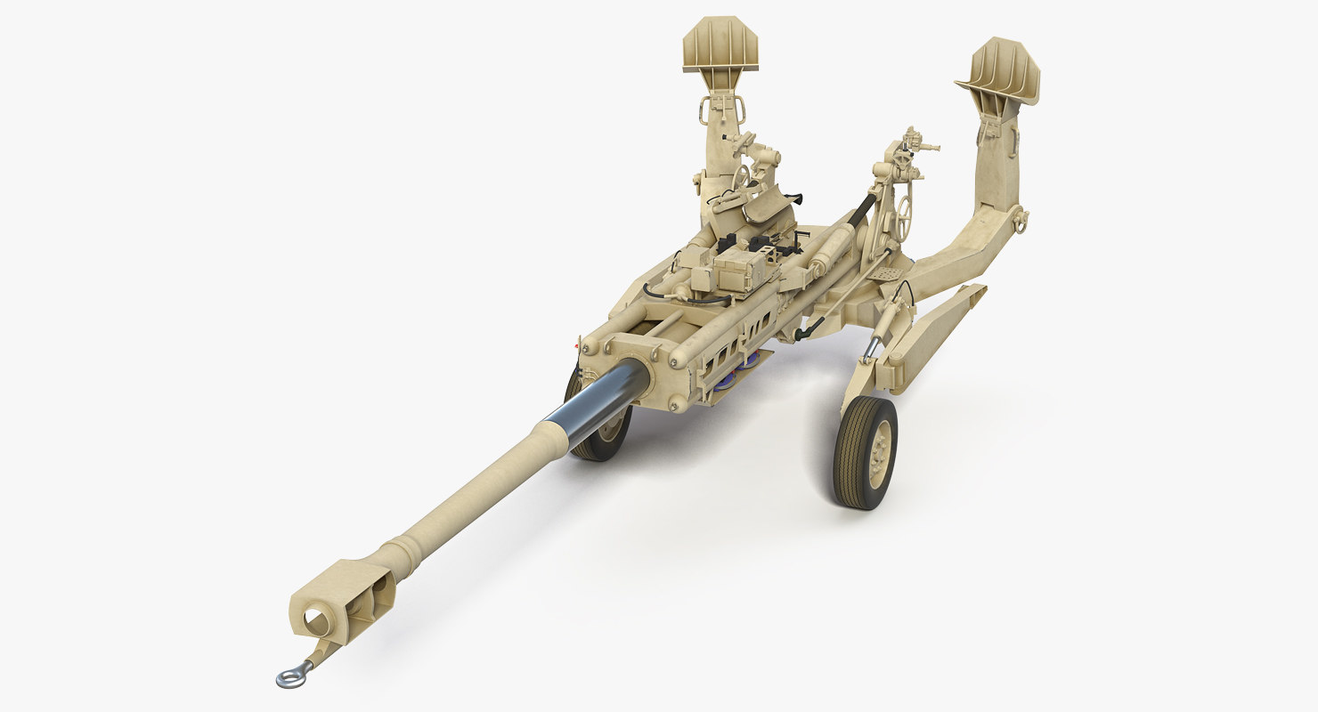 155mm m777 howitzer desert 3D model - TurboSquid 1313103