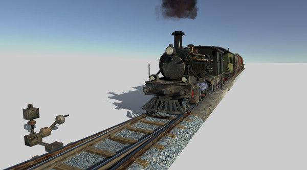 4-6-0 steam locomotive 3d obj