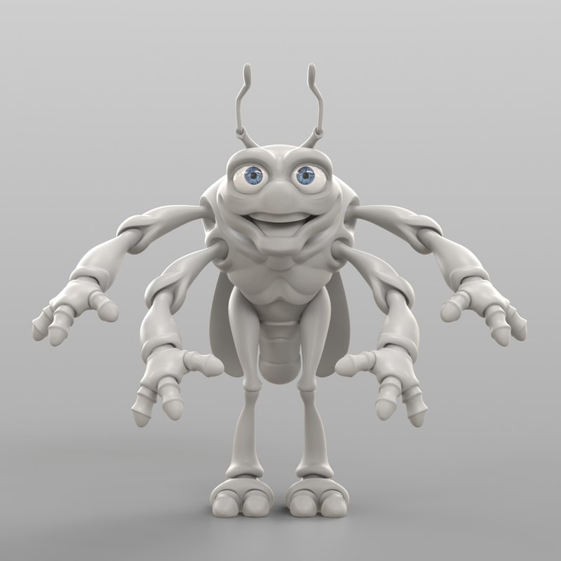 3D cartoon cicada model - TurboSquid 1313887
