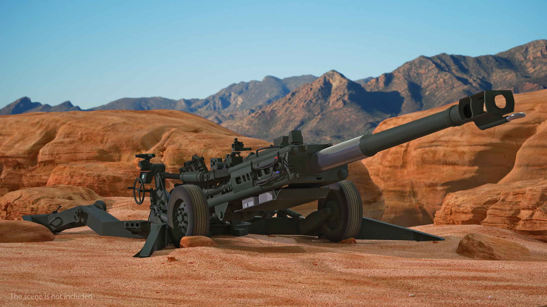 3D model howitzer m777 155mm rigged - TurboSquid 1313941