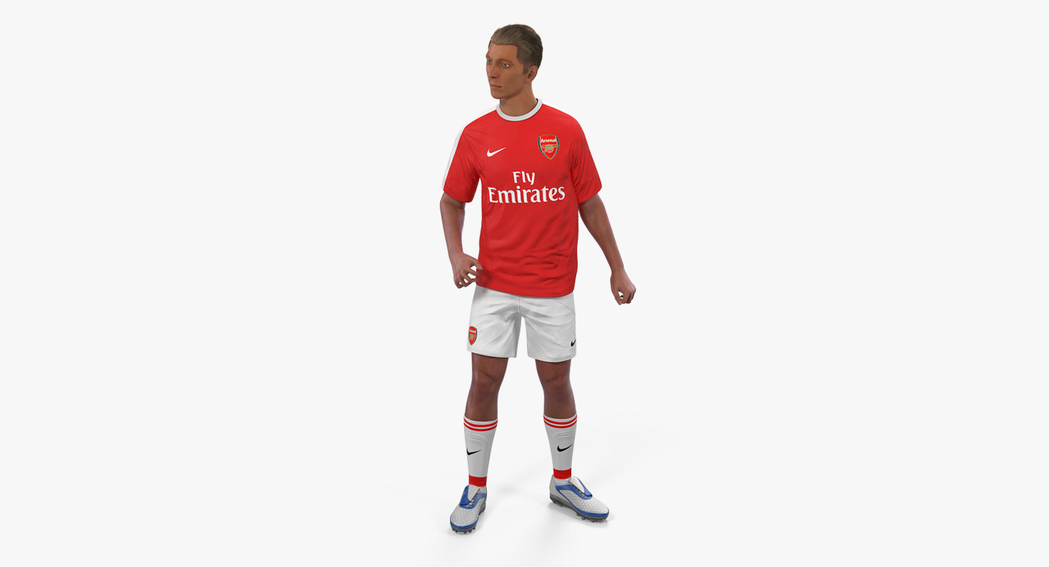 Soccer football player arsenal 3D model - TurboSquid 1313943