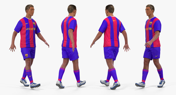 Soccer football player barcelona 3D model - TurboSquid 1313947