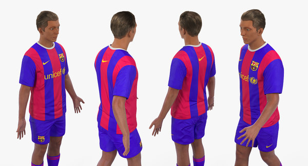 Soccer football player barcelona 3D model - TurboSquid 1313947