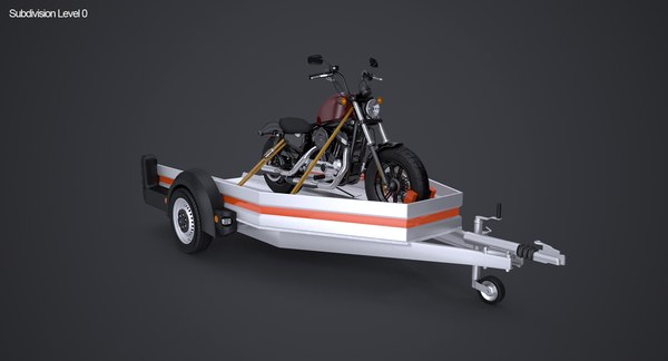 3D motorcycle carrying trailer - TurboSquid 1314000