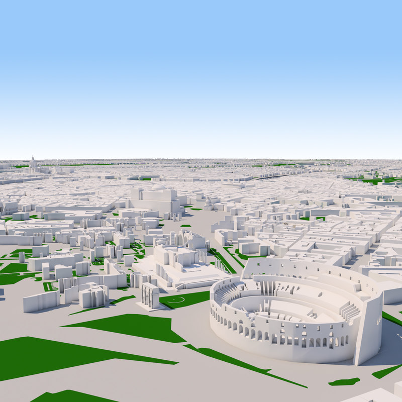 Rome cityscape 3D model - TurboSquid 1314318