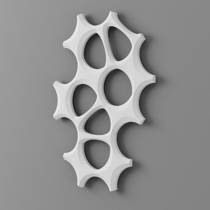 3D elements organic wall panels model - TurboSquid 1314361