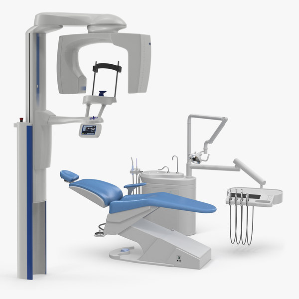 3d planmeca dental equipment set model