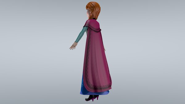 Anna frozen 3D model - TurboSquid 1314474
