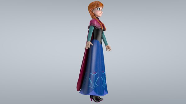 Anna frozen 3D model - TurboSquid 1314474