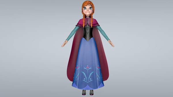 Anna frozen 3D model - TurboSquid 1314474
