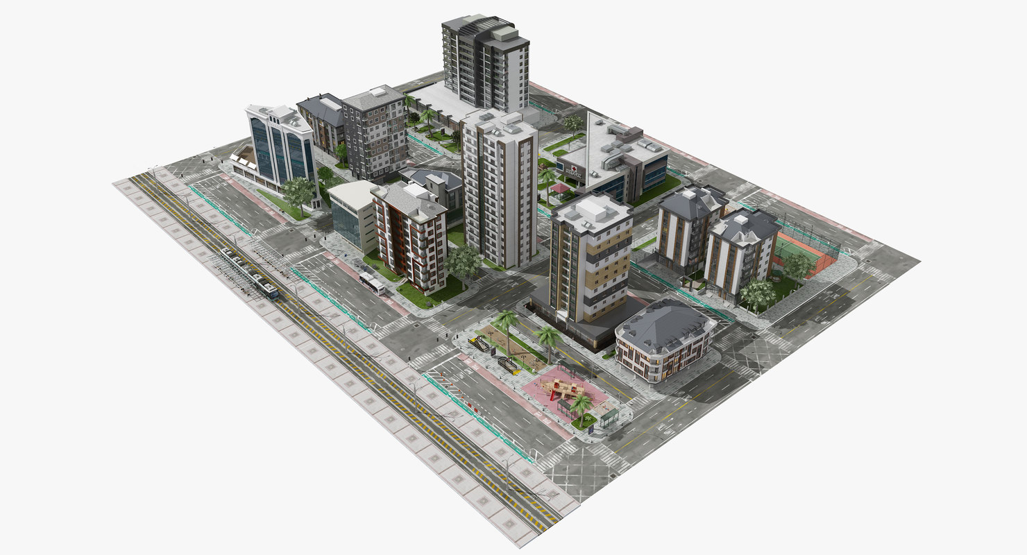 3D city buildings - TurboSquid 1314548