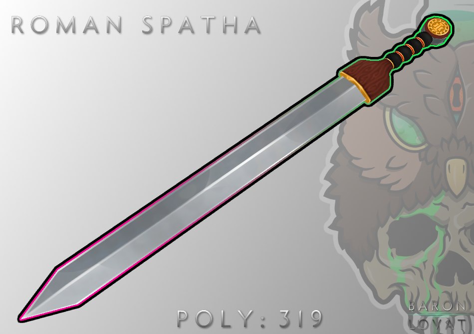 Spatha roman sword 3D model - TurboSquid 1314549