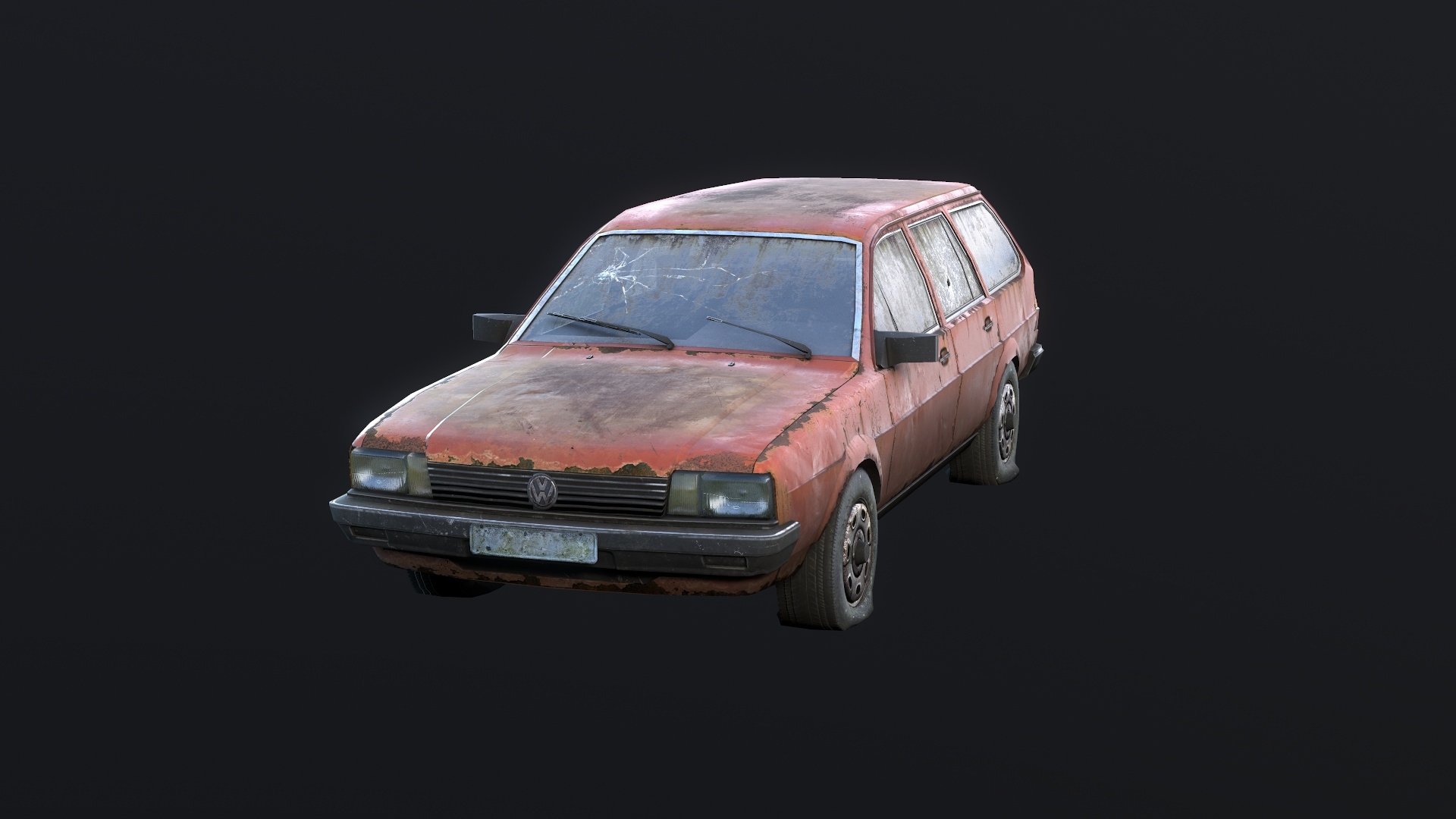 Low-poly rusty volkswagen 3D model - TurboSquid 1314744