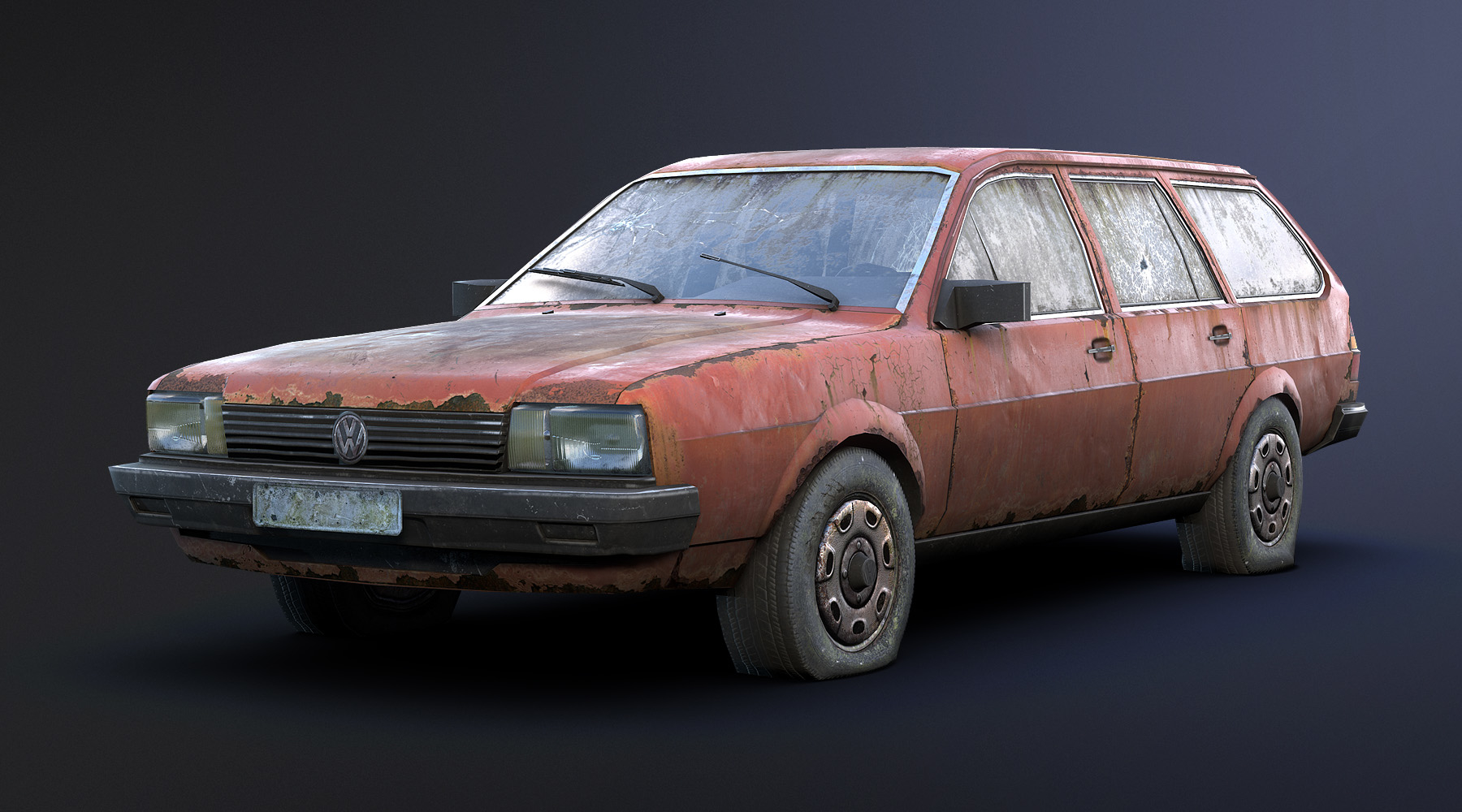 Low-poly rusty volkswagen 3D model - TurboSquid 1314744
