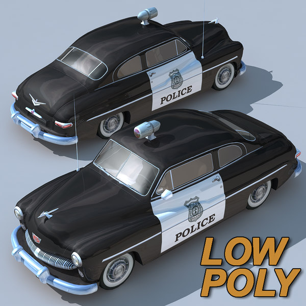 Generic retro police car model - TurboSquid 1314771