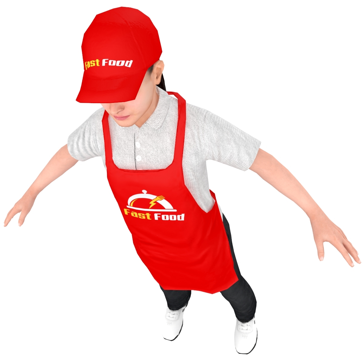3D model pack fast food worker - TurboSquid 1315030