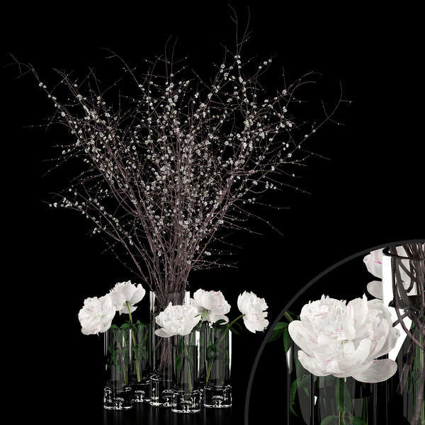 3d fresh flowers model