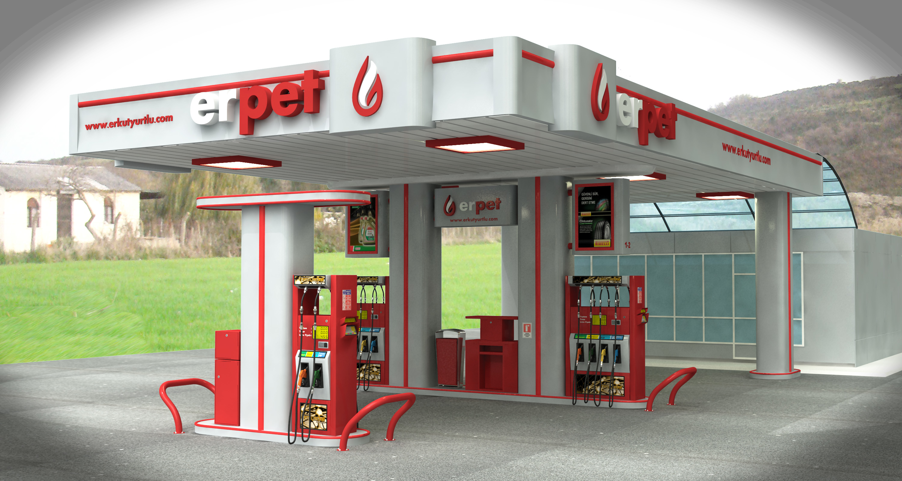 3D gas station model - TurboSquid 1315069