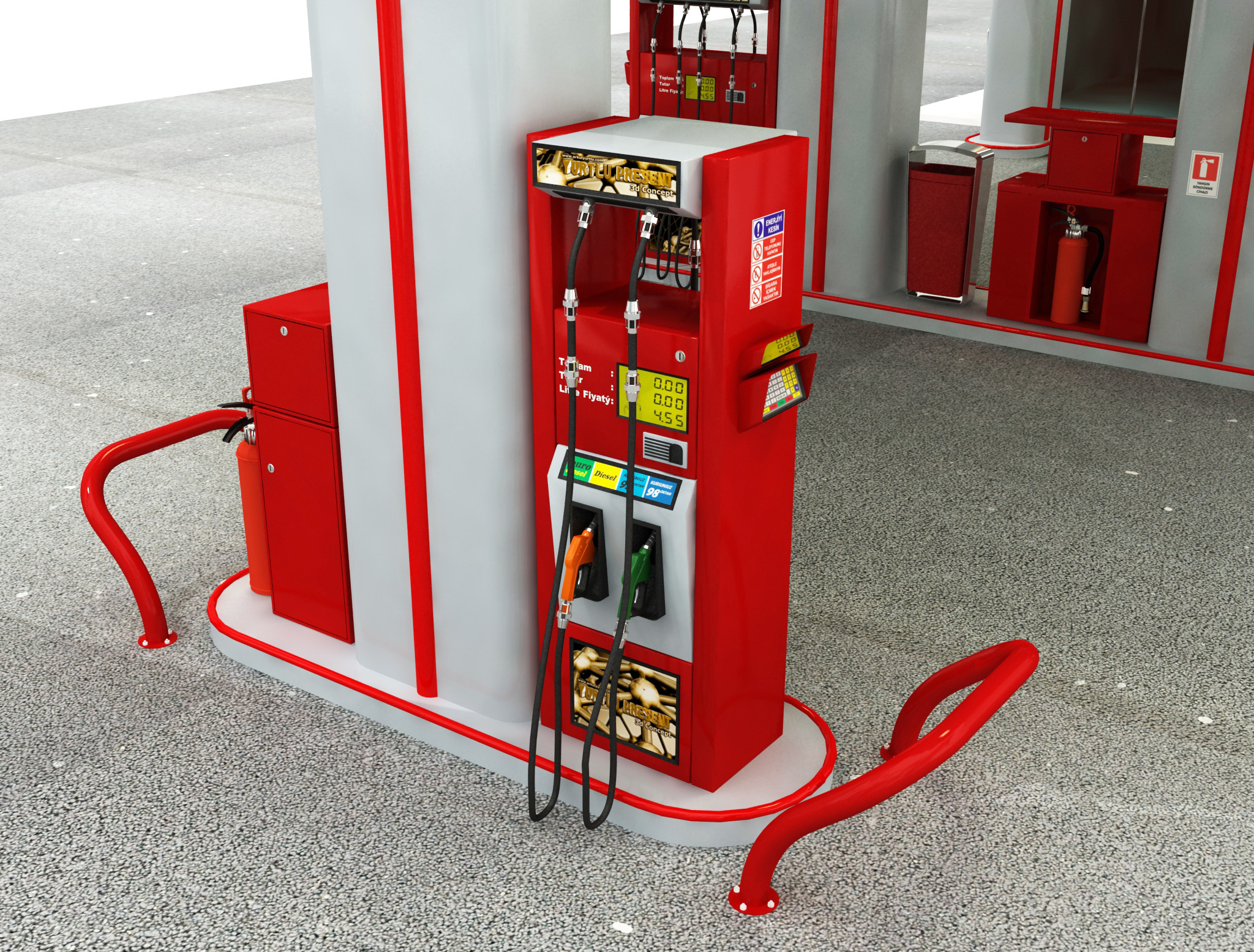 3D gas station model - TurboSquid 1315069