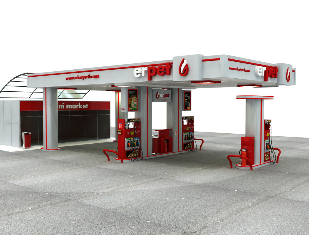 3D gas station model - TurboSquid 1315069