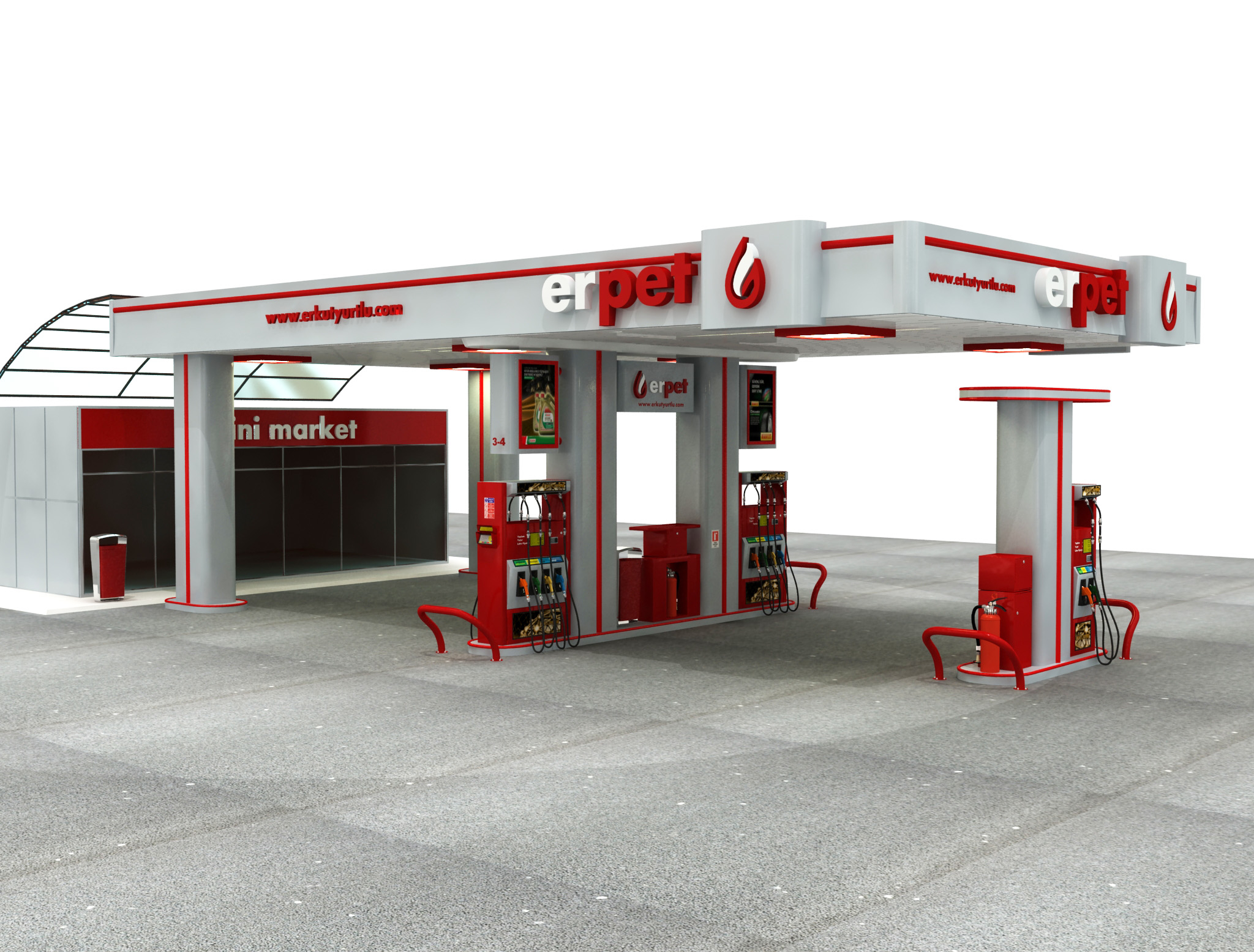 Posto de Gasolina Modelo 3D - TurboSquid 1315069