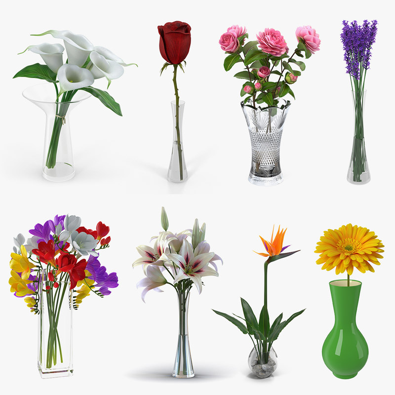 3D flowers vases model - TurboSquid 1315353