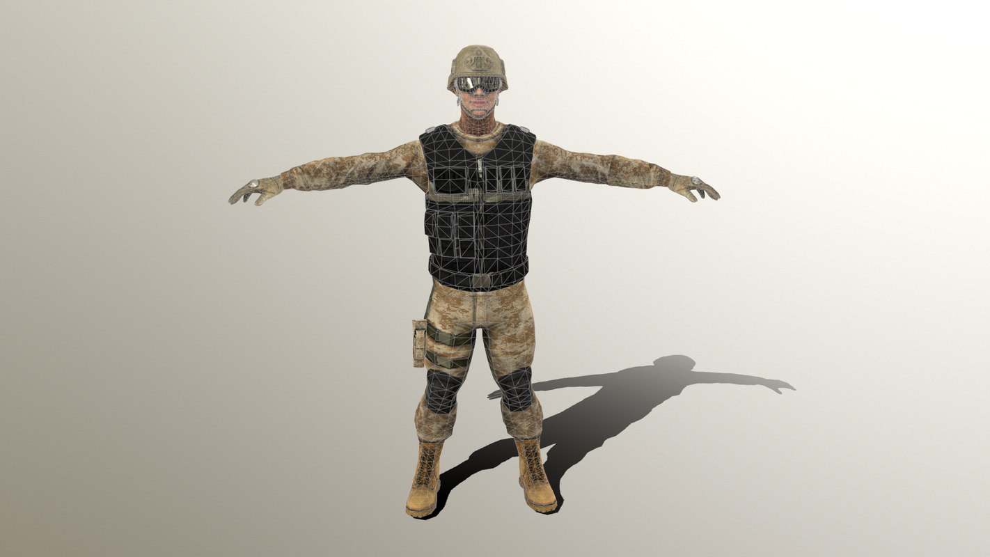 3D male soldier - TurboSquid 1315438