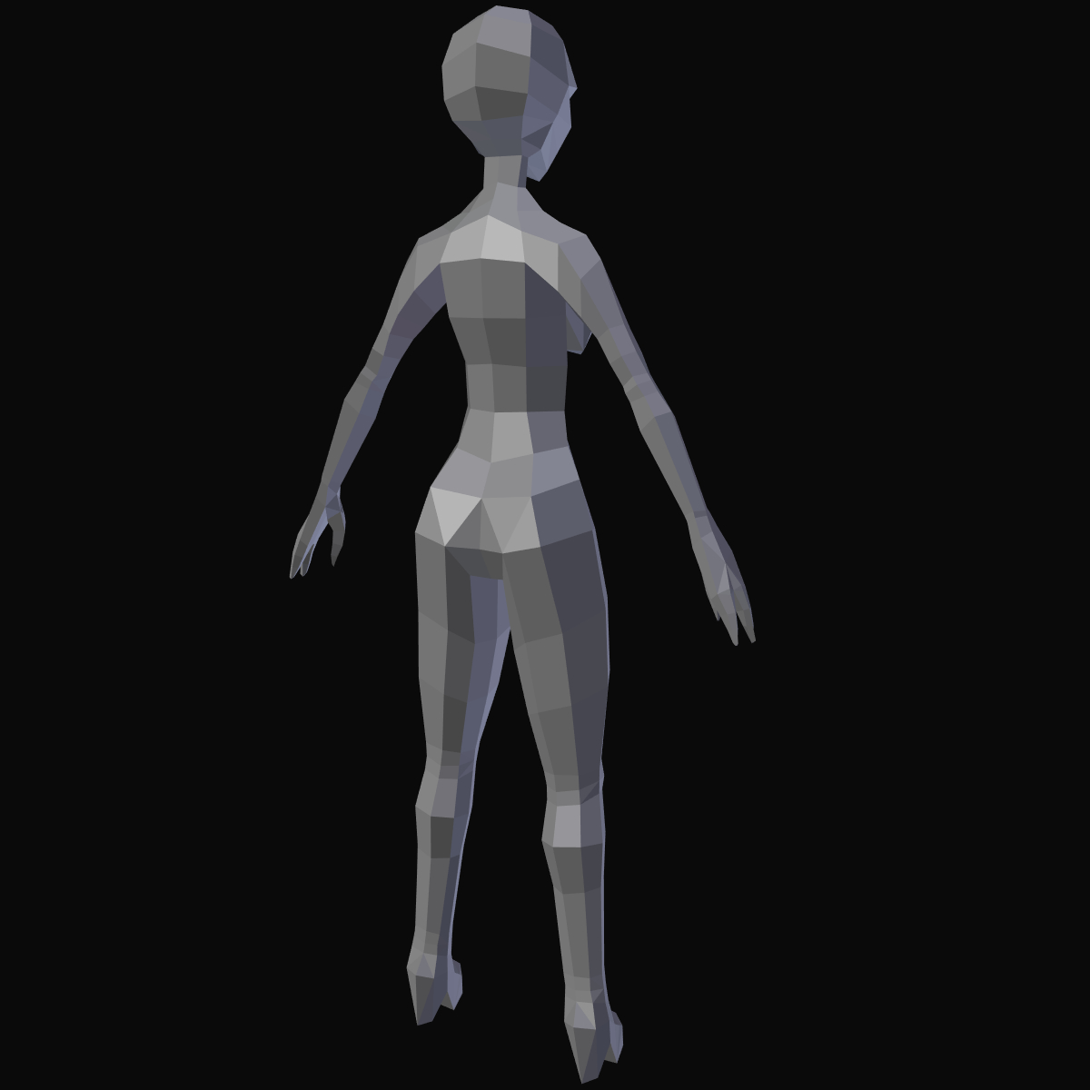 Base mesh humanoid female character 3D model - TurboSquid 1315607