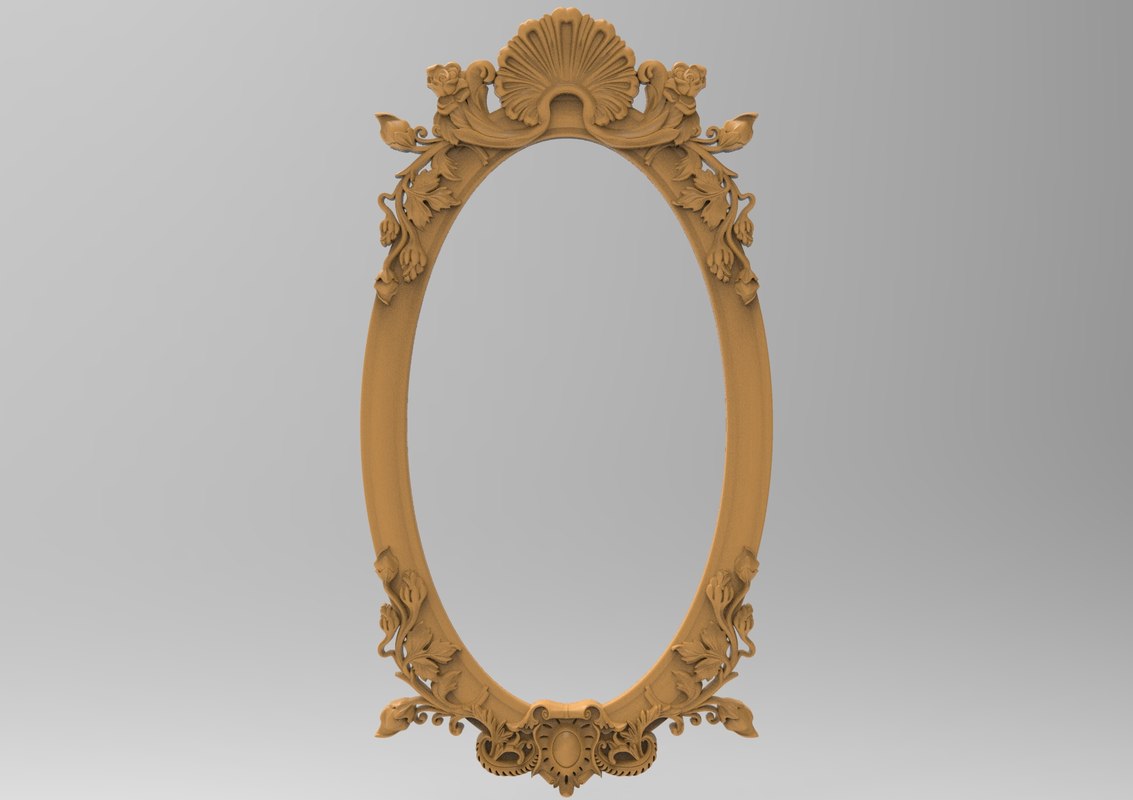 3D frame carving oval model - TurboSquid 1315609