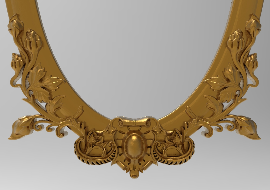 3D frame carving oval model - TurboSquid 1315609