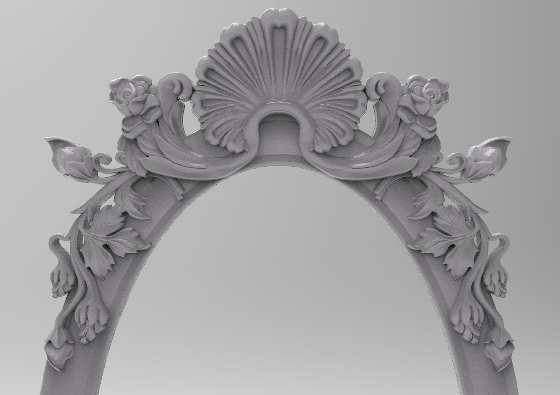 3D frame carving oval model - TurboSquid 1315609