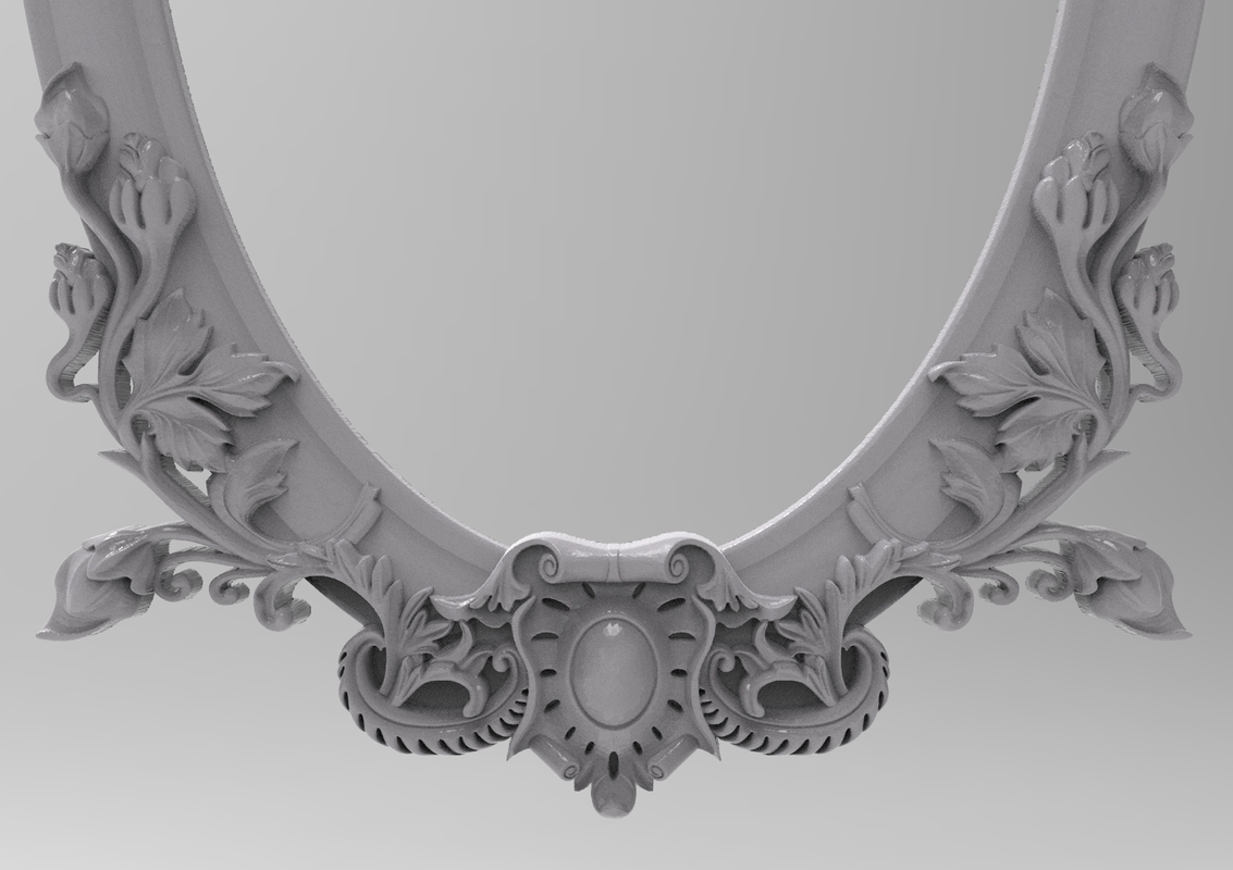 3D frame carving oval model - TurboSquid 1315609