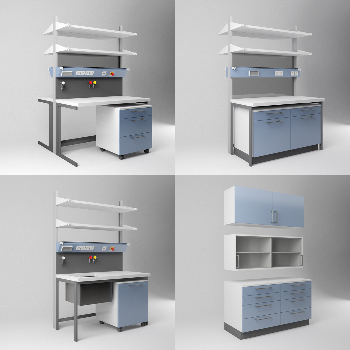 3D laboratory furniture set 1 - TurboSquid 1315921
