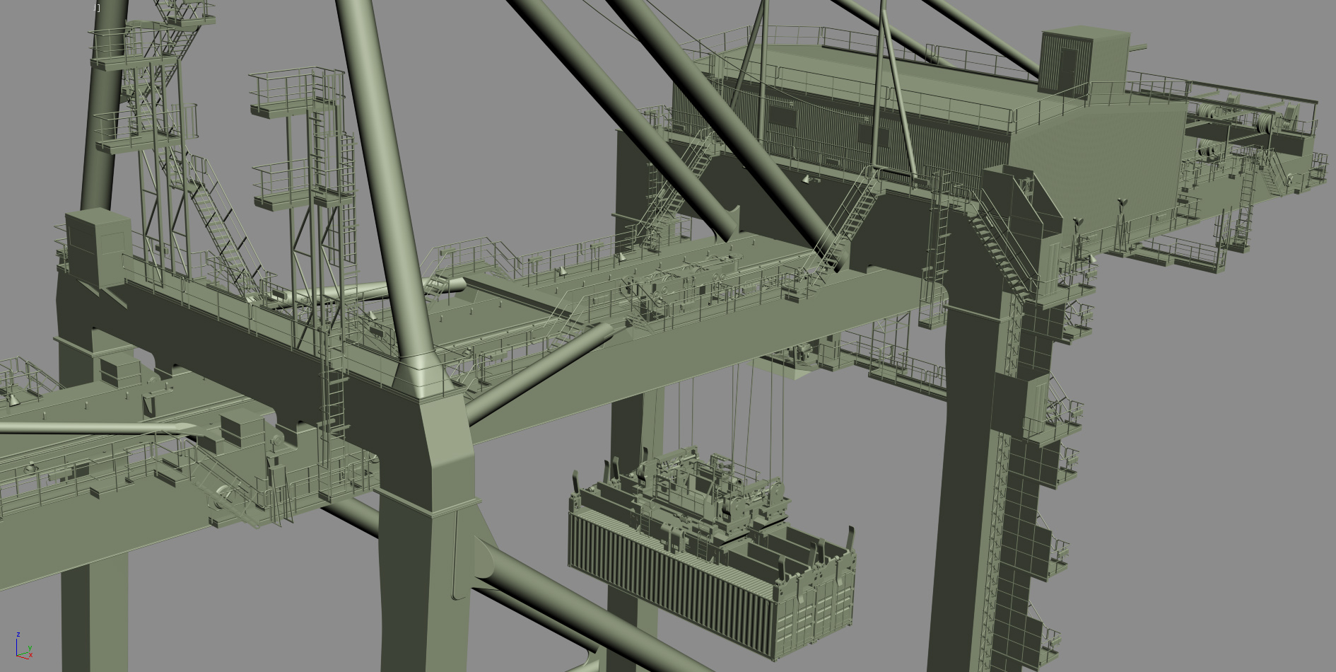 3D model sts harbor crane zpmc - TurboSquid 1316285