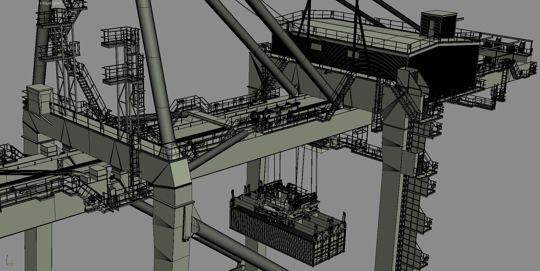 3D model sts harbor crane zpmc - TurboSquid 1316285