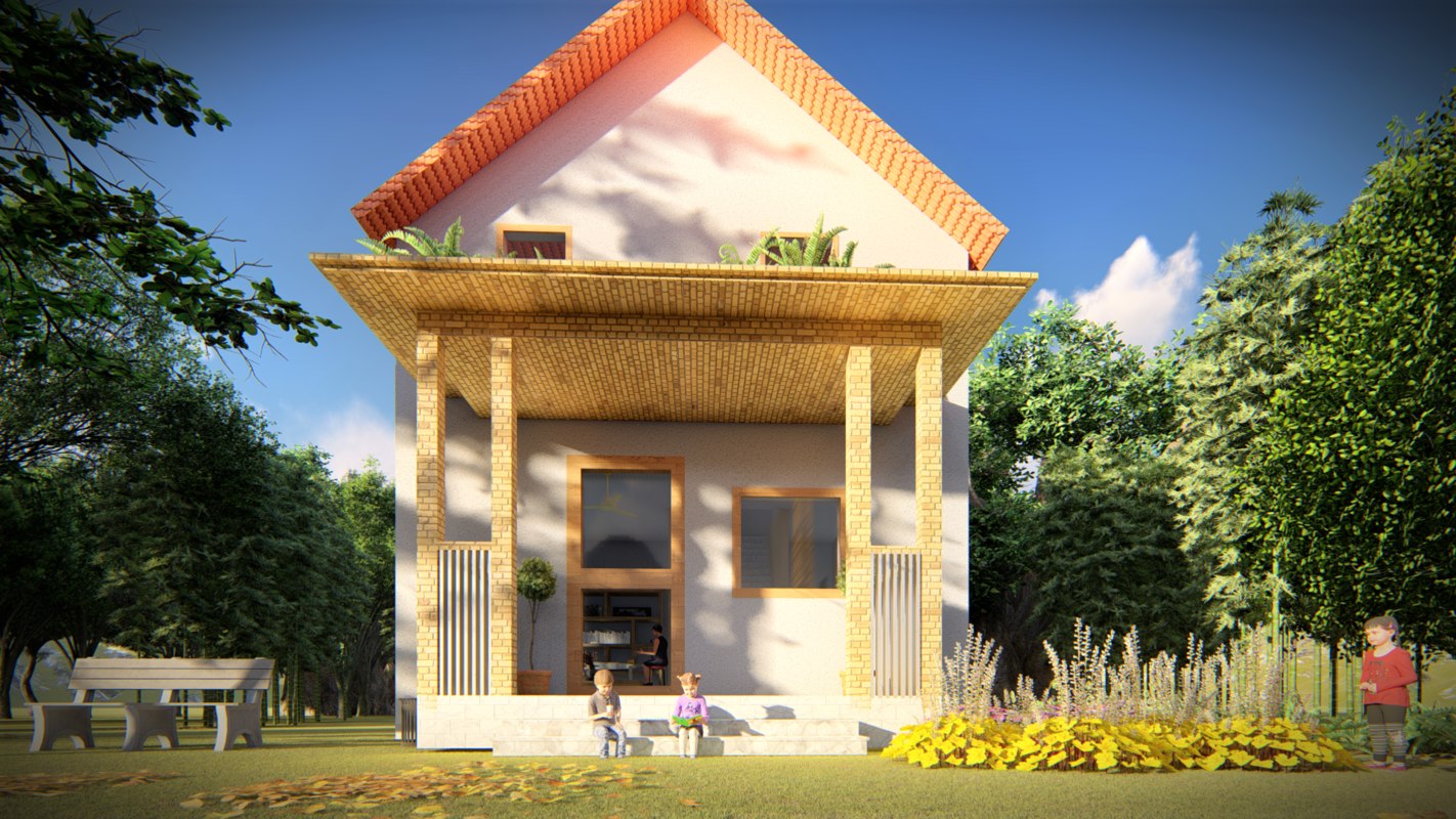 3D beautiful cottage house model - TurboSquid 1316336