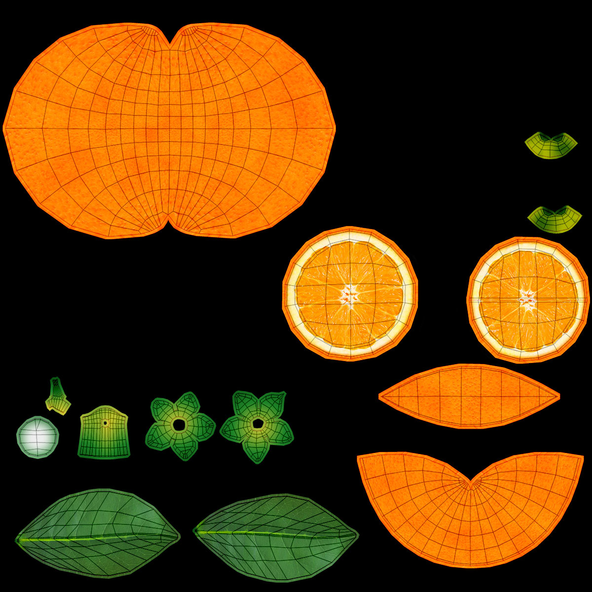 Citrus fruit set 2 3D model - TurboSquid 1316685