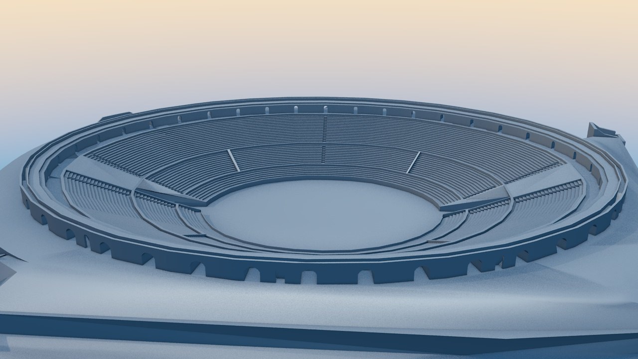 3D amphitheater pompeii model - TurboSquid 1316772