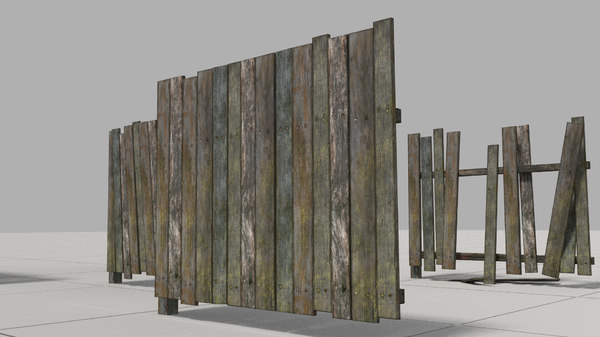 Free wooden fence old wood 3D model - TurboSquid 1317167